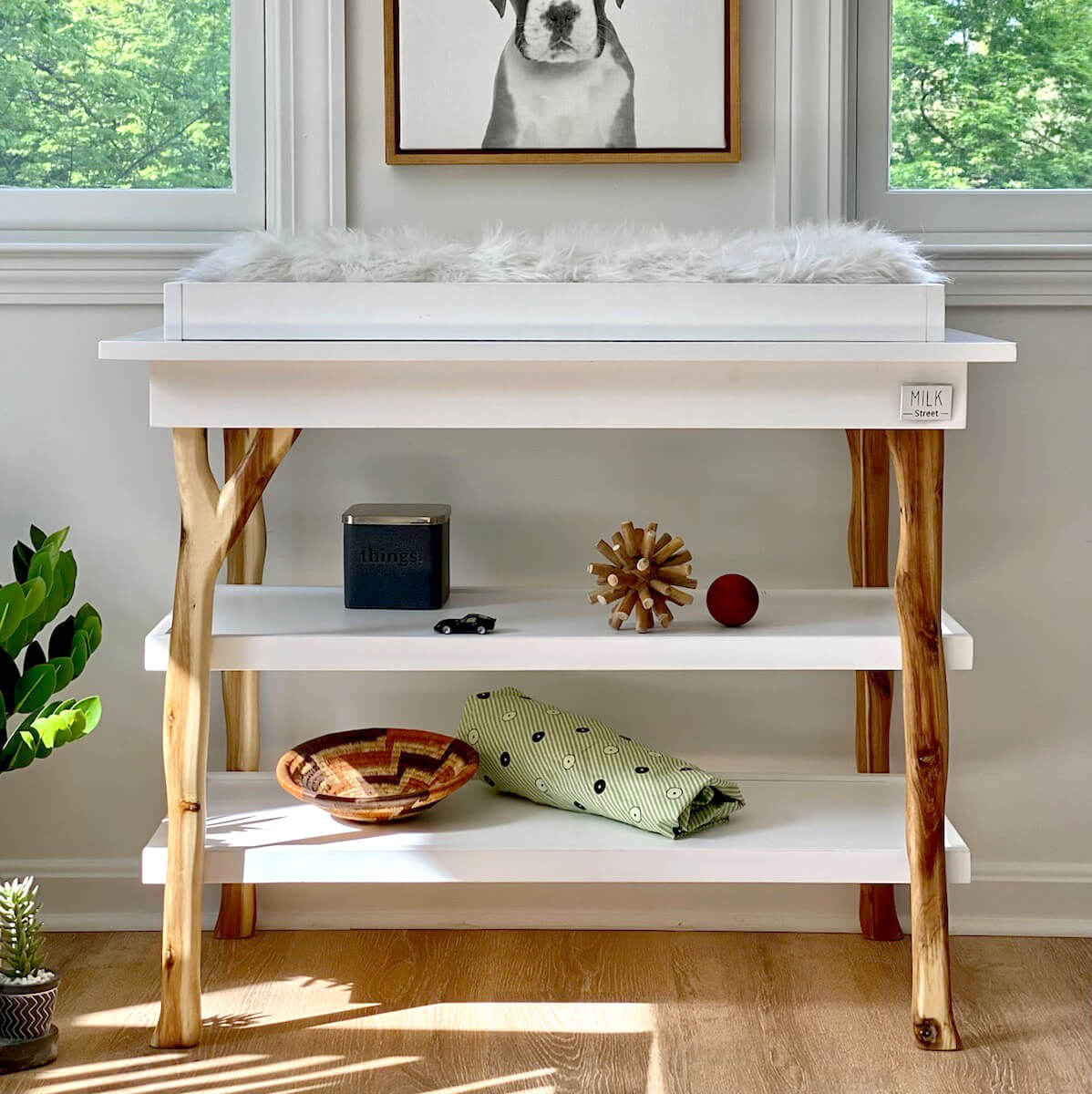 Milk Street Baby Branch Open Shelf Changing Table